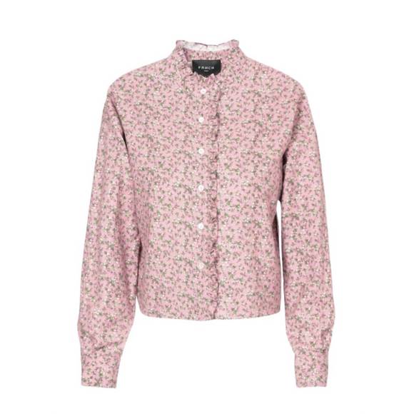 FRNCH | Tops | New Frnch Junia Shirt In Pink | Poshmark